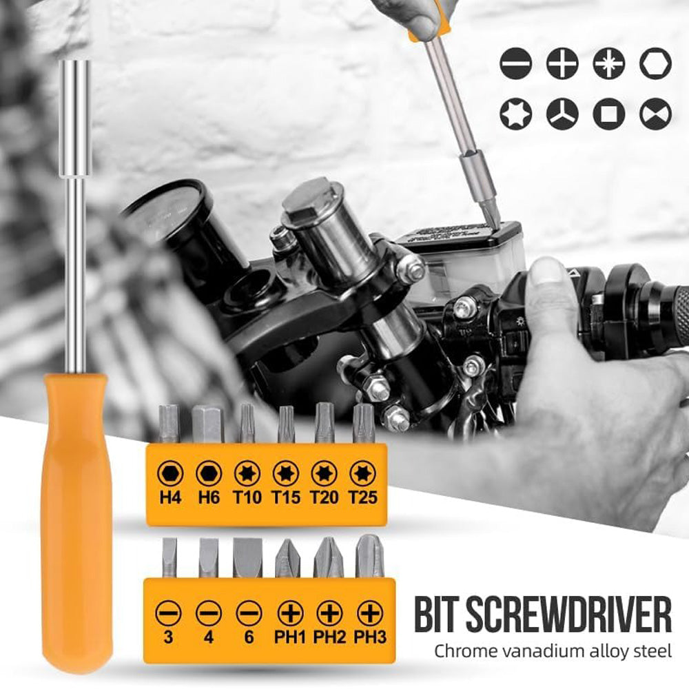 57 PCS 72 Teeth Ratchet Hand Tool Socket Set 1/4"-3/8" Metric Tool Kit