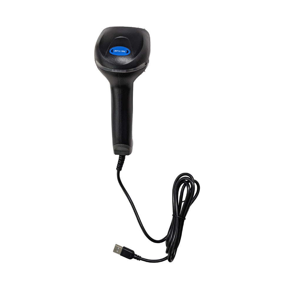 NETUM F5 1D Laser Wired Handheld Barcode Scanner with stand
