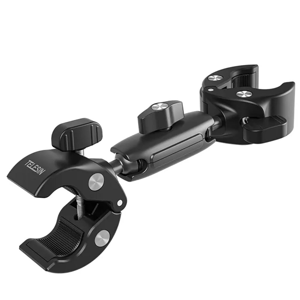 TELESIN Double-headed Crab Clamp Bike/Moto Pipe Clamp