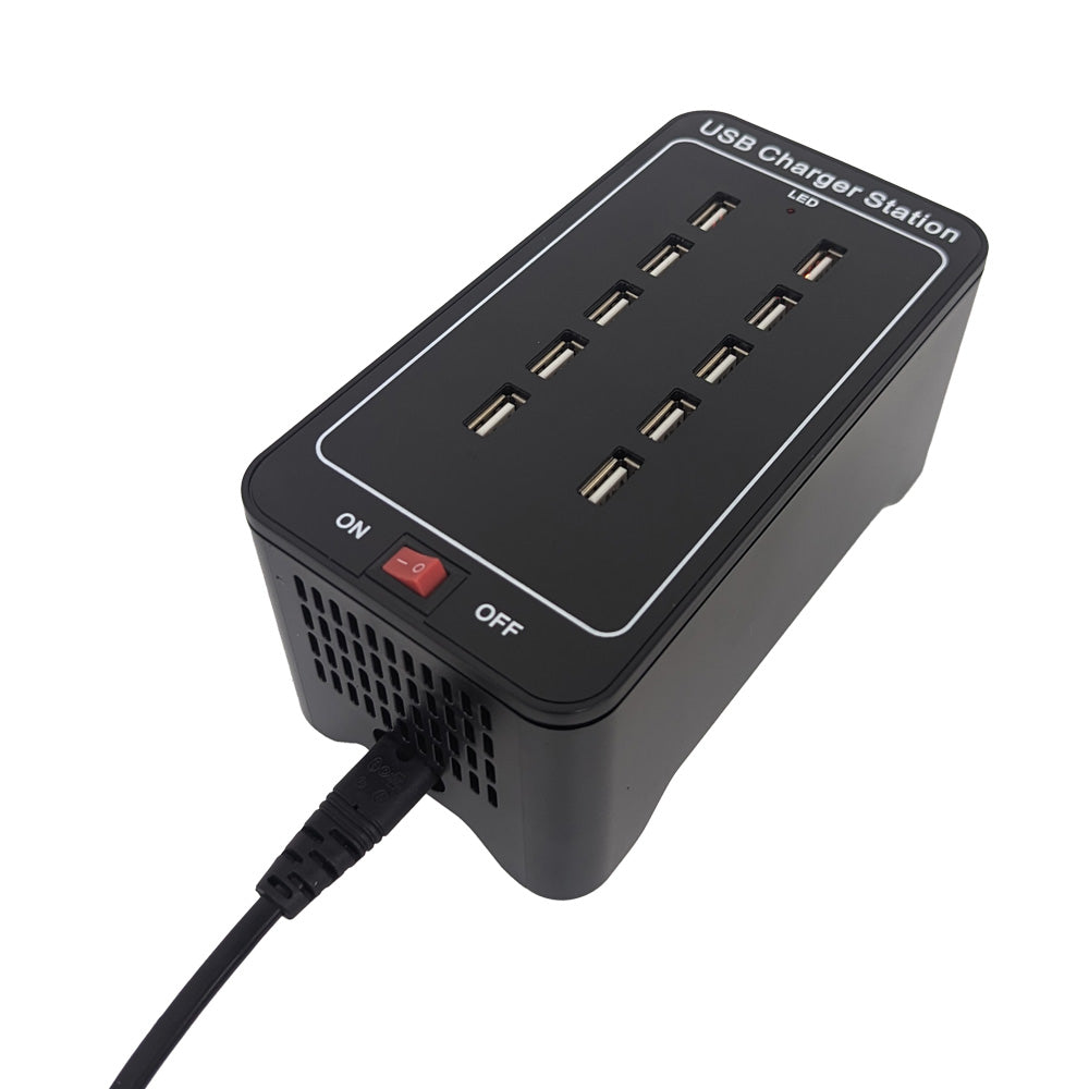 USB Charger 10 Ports HUB 25A 125W Universal Fast Charging AU plug