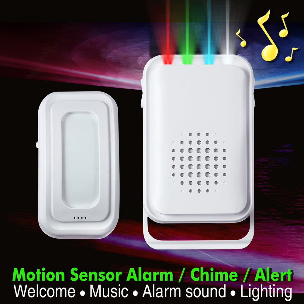 Wireless Motion Sensor Alarm Door Chime for Business 1 Detector & 1 Re