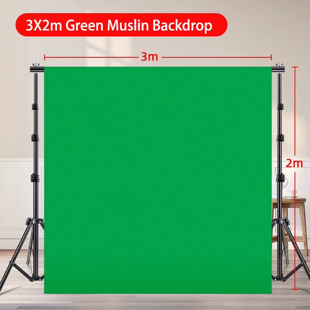 9.8x6.56ft 3X2m Photo Muslin Backdrop Collapsible Studio Seamless Back