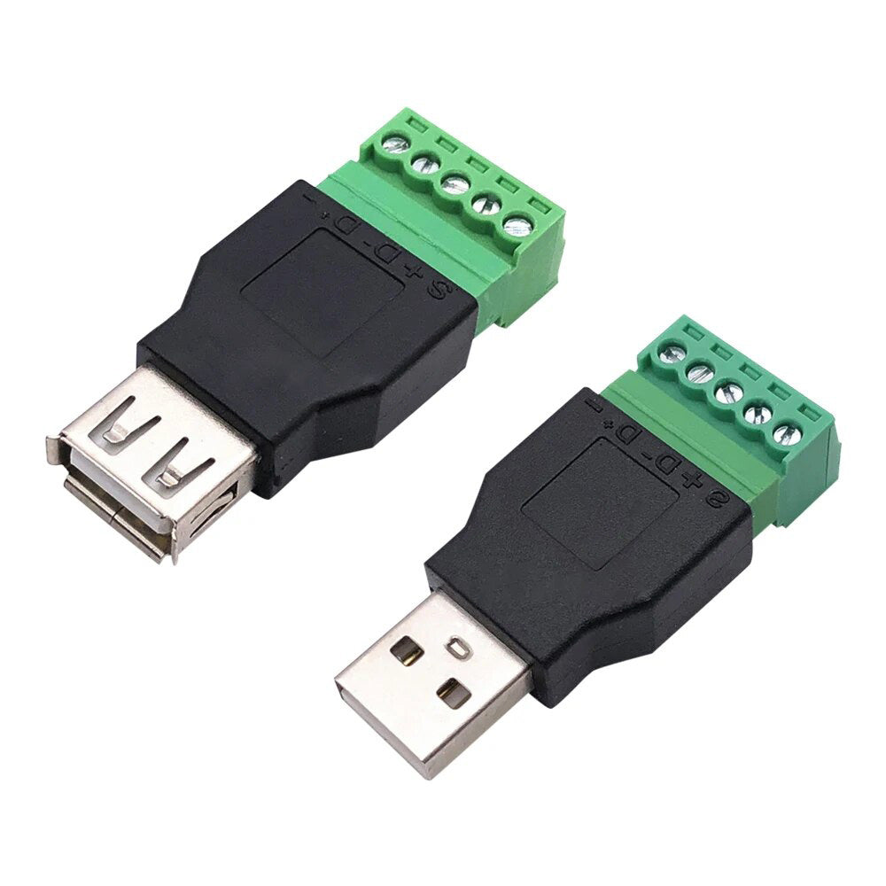 USB 2.0 Type Male Female to 5Pin Terminal Connector Adapter