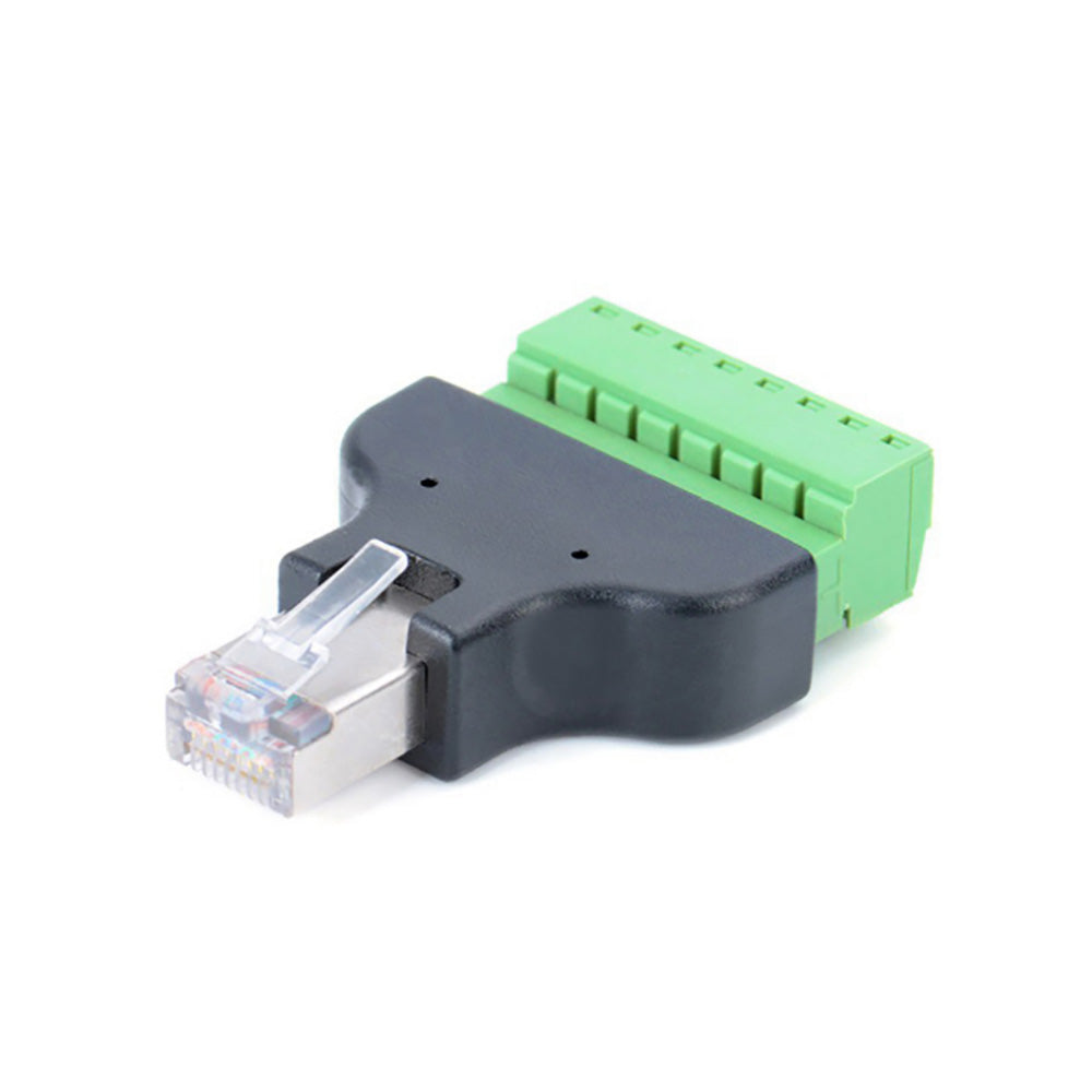 Ethernet RJ45 Female/male To Screw Terminal 8 Pin for CCTV DVR Adapter
